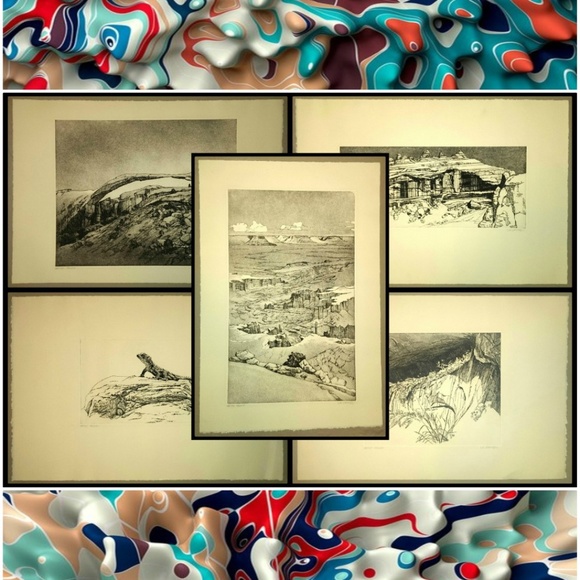 Lawrence Ormsby | Wall Decor | 5 Etchings By Lr Ormsbysigned Artist ...